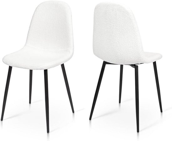 Witte Teddy Eetkamerstoel Brugge - Zachte Bekleding en Stijlvol Design ...