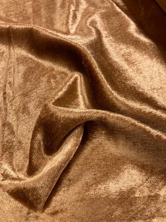 Fluweel tafelkleed Dubai - koper / goud - 140 x 300 - kerst ...