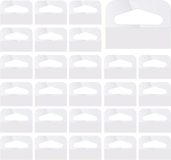 Nordivar - Retail Display Tags 200 stuks 4x3cm Clear Slot Hole Plastic ...