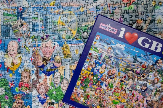 1000 Stukjes Legpuzzel: Hilarisch Groot-Brittannië Thema - Iconen ...