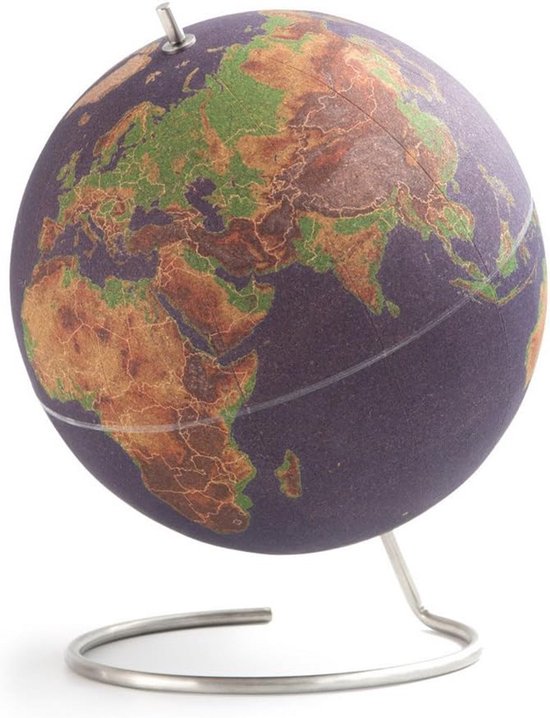 Grote Gekleurde Kurken Wereldbol - Reisplanner en Wanddecoratie | bol