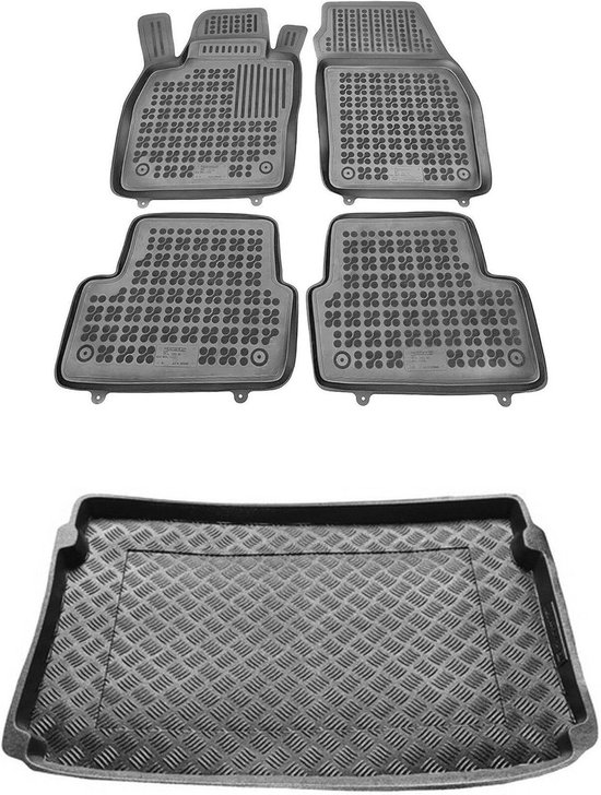 Rubberen Vloermatten en Kofferbakmatten voor SEAT Arona 2017 - Antislip ...