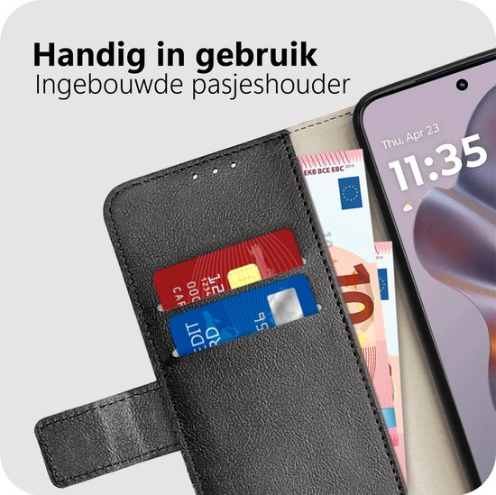Cazy Hoesje geschikt voor Motorola Edge 60 Neo Hoesje met Pasjeshouder ...