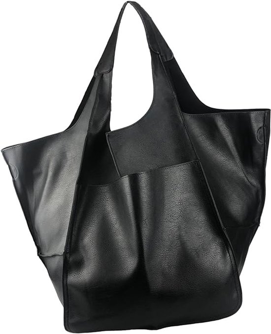 Handtas - Extra grote capaciteit - Leren handtas - Werk-/schoudertas/PU ...