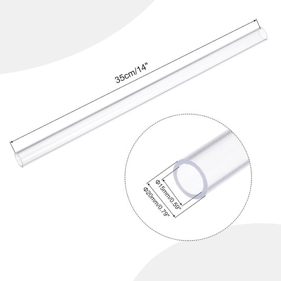 Transparante Harde PVC Buis 15mm (20mm ID) - Sterke Water- en Tuinslang ...