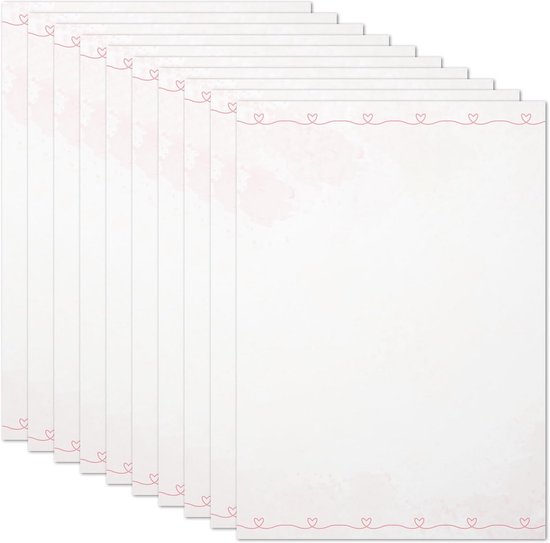 A5 Briefpapier Set - 50 Vellen Bedrukbaar en Beschrijfbaar Motiefpapier ...