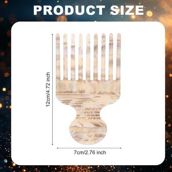 Allecta Ontwarrende Haarkam voor Krullend Haar, 12cm - Liftende Afro ...