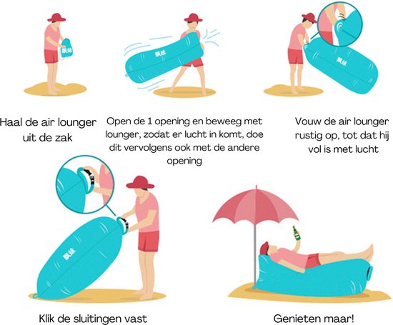 Opblaasbare zitzak oranje - Volwassenen luchtbed - Air lounger ...