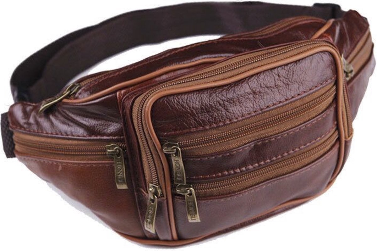 iBright - Leren Heuptas Dames / Heren - Buideltas - Heuptasje - Echt ...