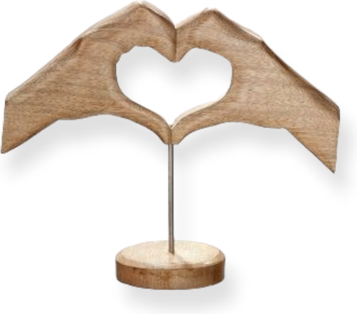 Gilde Handwerk Love Hands - Hart - Houten Handen - 25 cm | bol.com