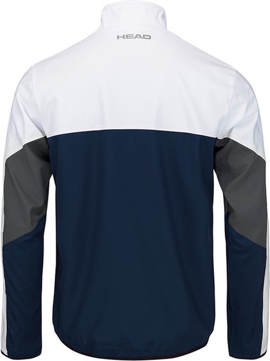 HEAD Club 22 Jacket Sportjas Junior Blauw - Wit - Grijs - Maat 128 ...