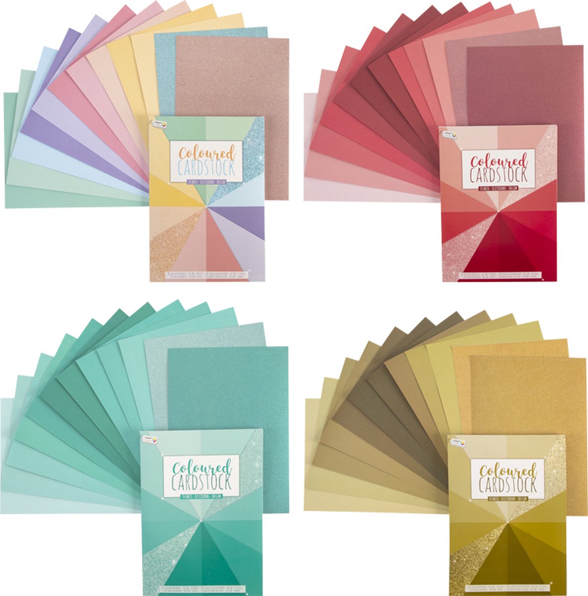 Craft Sensations 4-Pack | Papierset voor kaarten maken & scrapbook | 24 ...