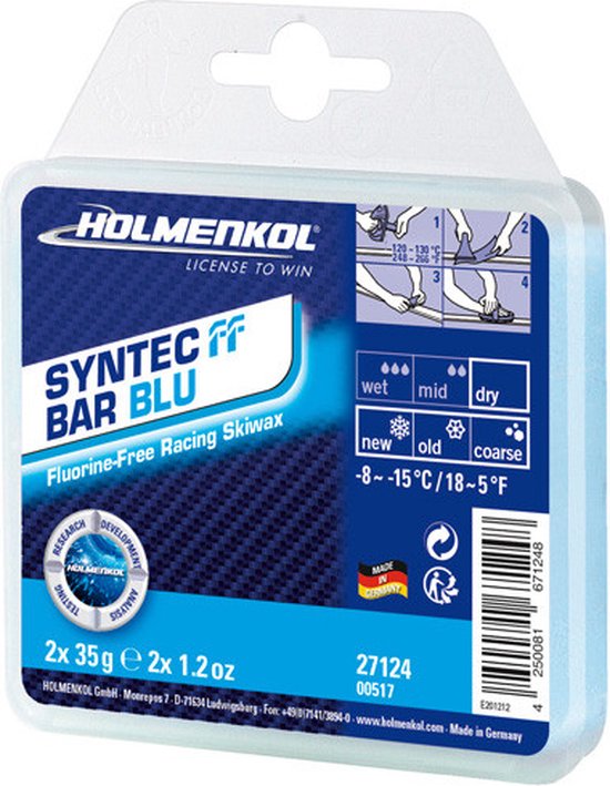 Holmenkol Syntec FF bar blue 2x35g | bol