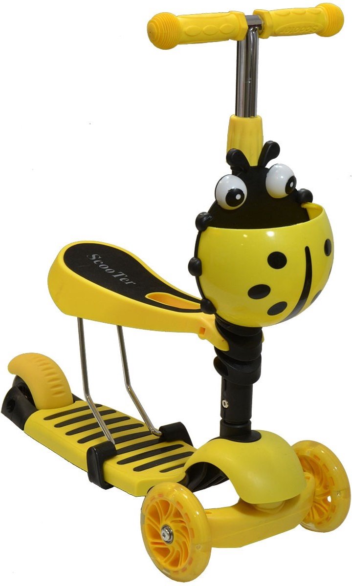 Driewieler step - met zitje - vanaf 3 jaar - geel | bol.com