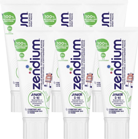 Zendium Junior Tandpasta Voor Kinderen 5-12 Jaar Voordeelbundel - 6 x ...