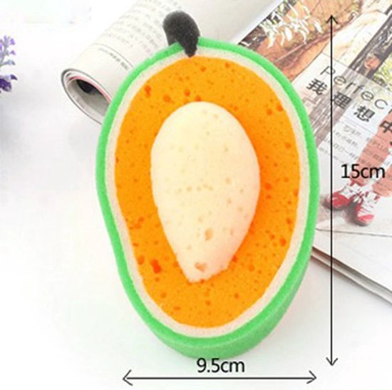 3 Stuks Scrub Sponzen – Fruit Sponzen – Exfoliate Bad & Douche – Spons ...