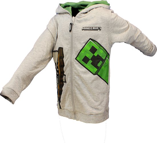 Minecraft Skeleton and Creeper Mob Kids Hoodie Vest - Officiële ...