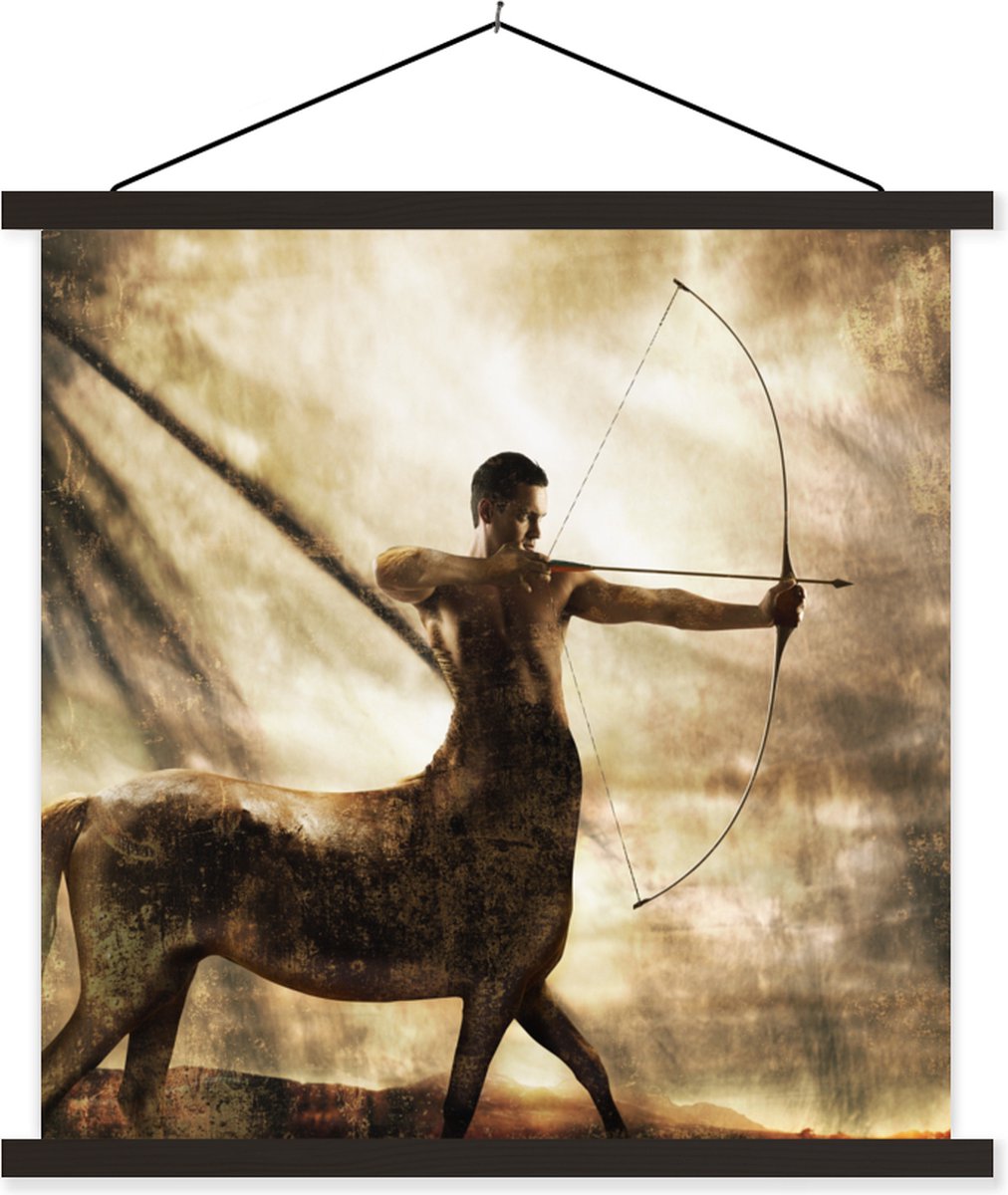 Affiche textielposter Centaure mythique lamelles noires 40x40 cm | bol.com