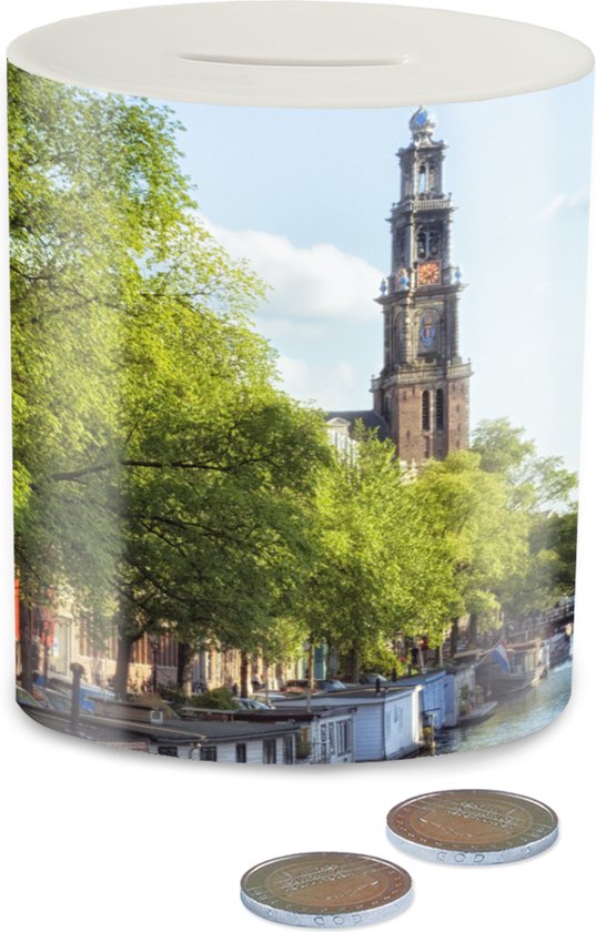 Spaarpot - Spaarblik - Prinsengracht en de Westerkerk in Amsterdam ...