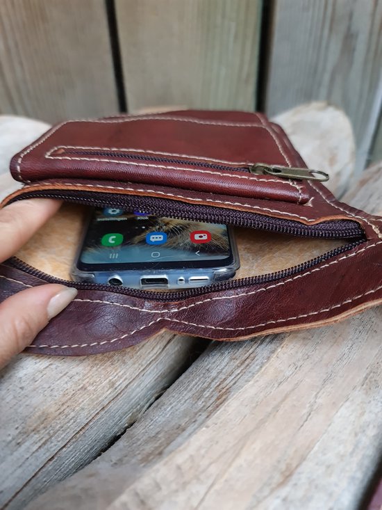 Festival heuptas - Kleine heuptas - leder/leer - Ibiza style - dames ...