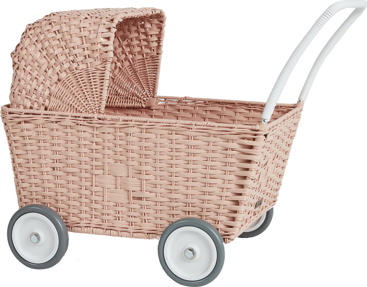 Olli Ella - Rotan Strolley Rose - Kinderwagen - Poppenwagen - Buggy ...