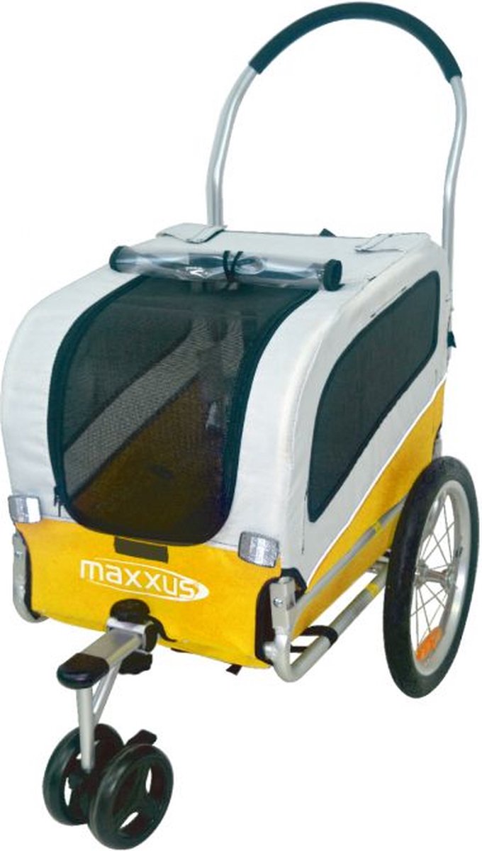 KidsCab Minimax Dog remorque vélo jaune / gris pliable | bol.com