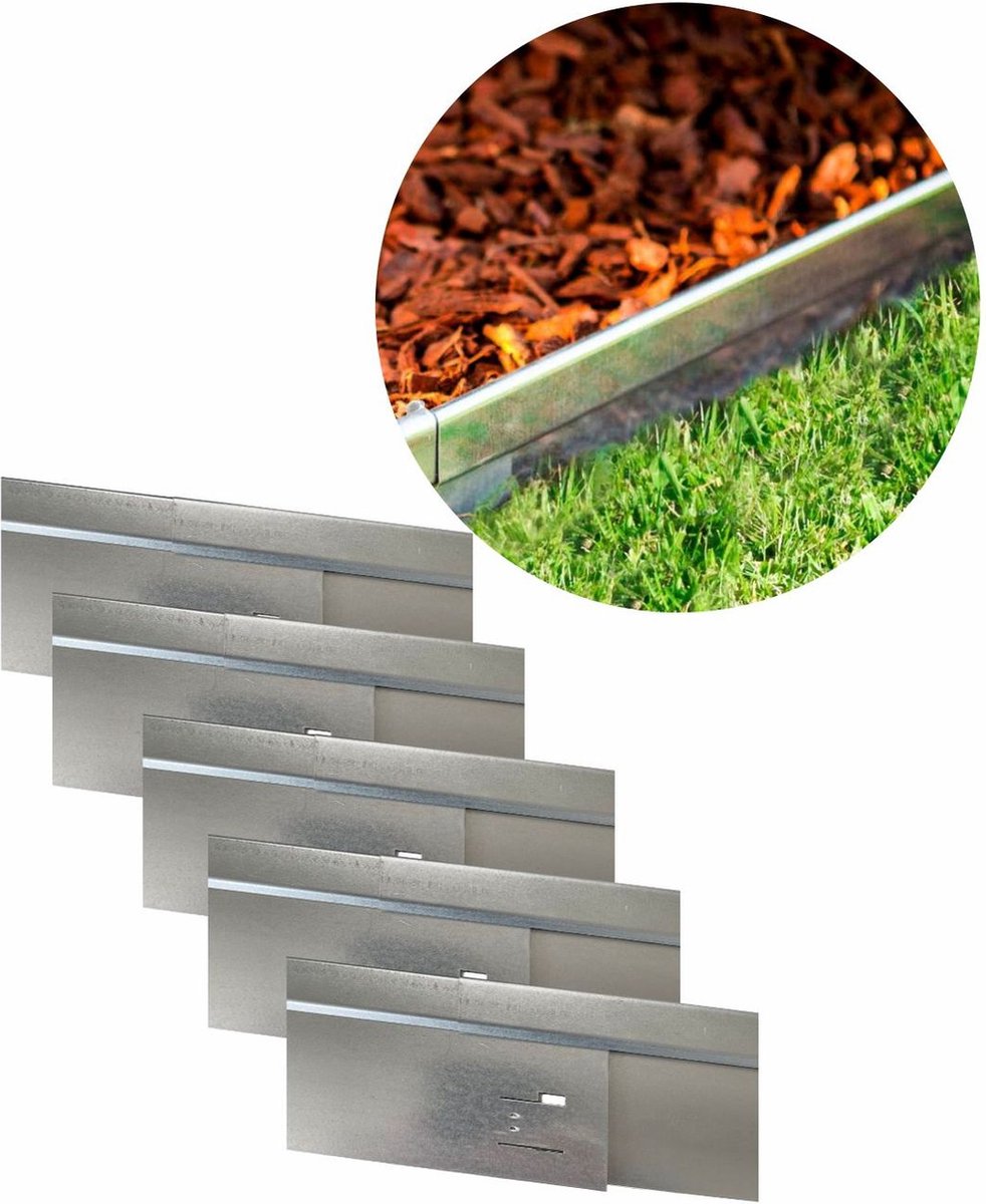 5 Set Borderrand Exclusief 14,8 cm x 5,7 m | Gazonrand | Kantopsluiting ...