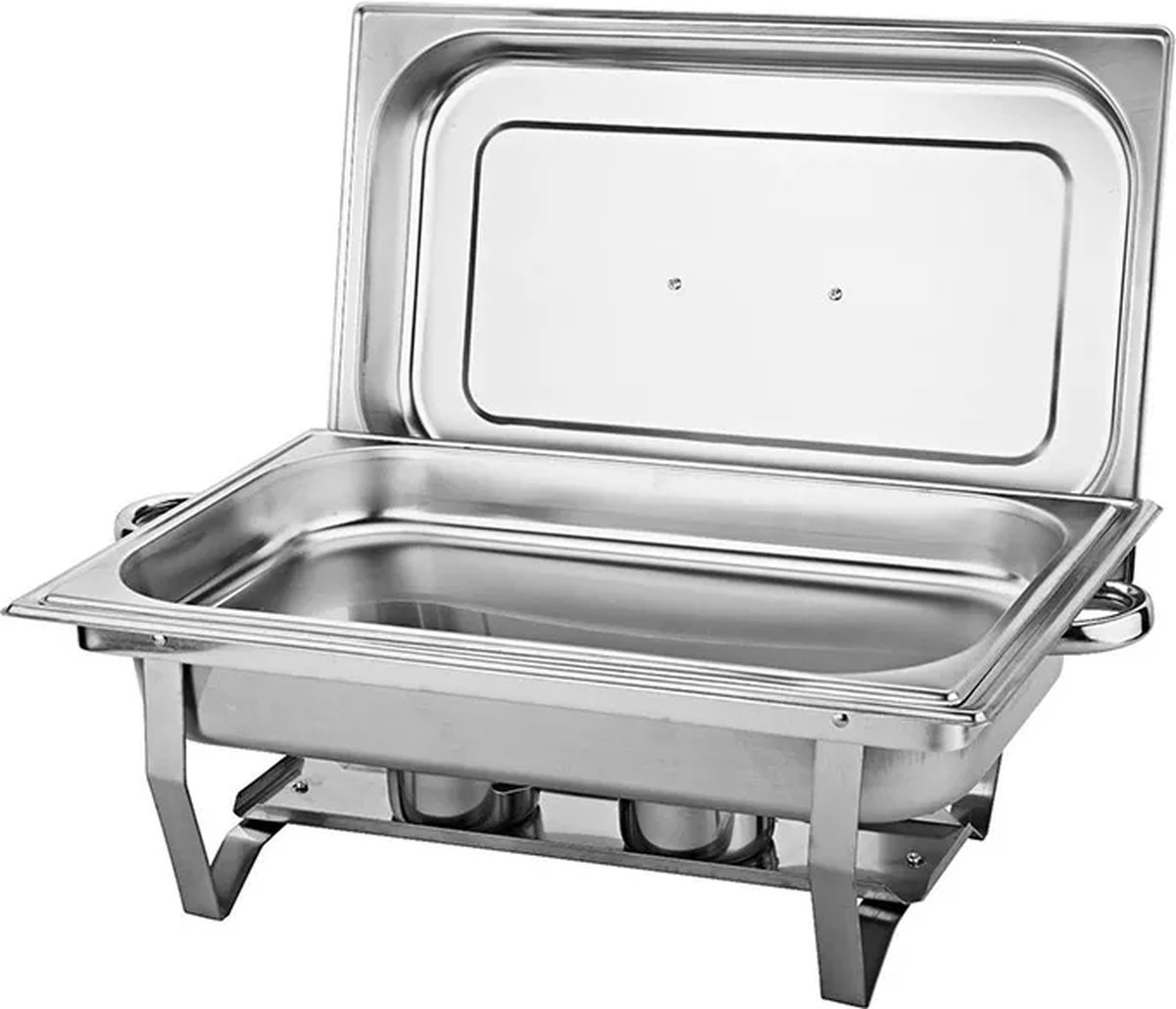 KitchenPrince Chafing Dish chrome 2 plateaux - chauffe-plats - maintien ...