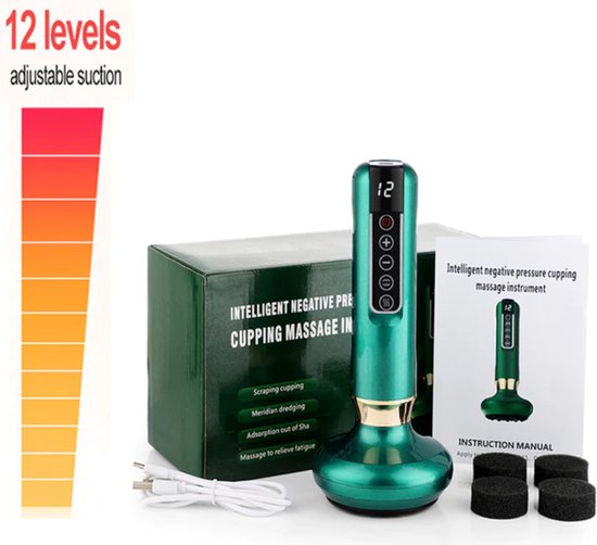 - RealGen - Elektrische Cupping Massager - Vacuüm Zuignap GuaSha - Anti ...