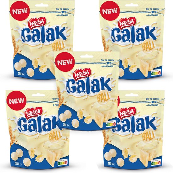 Galak Balls boules chocolat blanc 250 grammes x 5 | bol