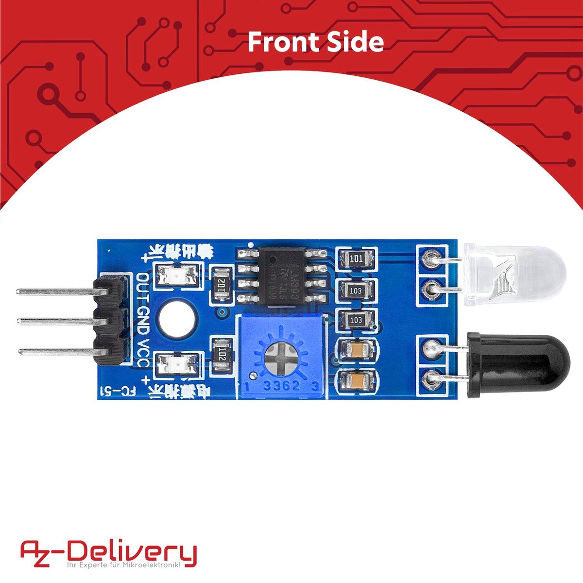 AZDelivery 3 x module infrarouge IR pour capteur de distance de détection d'obstacles... | bol.com