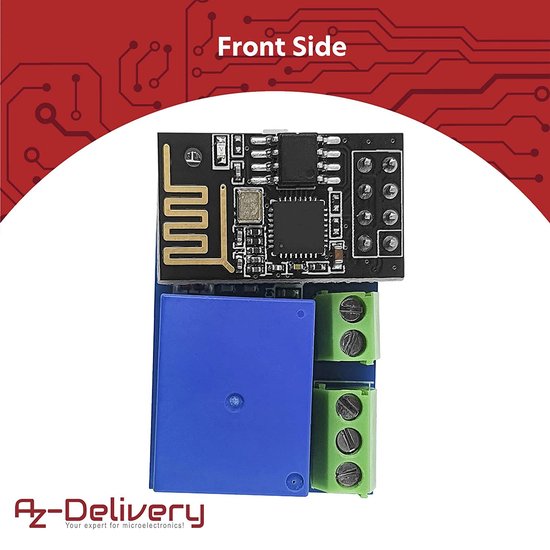 Azdelivery Esp8266 01s Wlan Wifi Module 5v Met Relais Adapter Opvolger Van Esp01 Bol