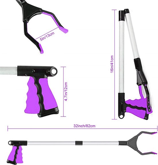 Igoods Grijparm - Draaibare Kop Afvalgrijper - Opvouwbare Grijper ...