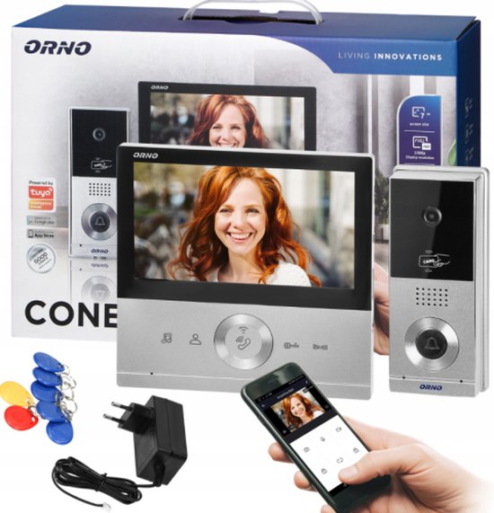 Orno Conessi OR-VID-MS-1075 - Smart videodeurbel (Tuya)- met scherm en ...