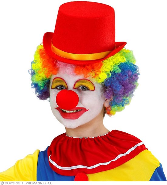 Widmann - Clown & Nar Kostuum - Grappen Uit De Rode Hoge Hoed - rood ...