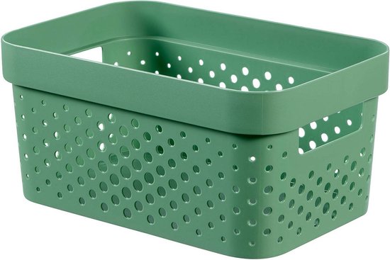 Curver Infinity Opbergbox dots 4,5L - 100% recycled z.groen | bol.com