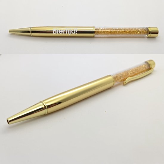 Pen Met Diamantjes En Gravering - Biertijd | bol