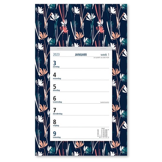 Castelli kalender H51 2023 - 1 week A5 kolom - Weekkalender dessin ...