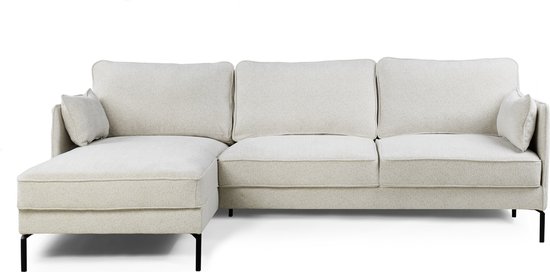 Divine - Sofa - 3-zit bank - korte chaise longue links - naturel ...