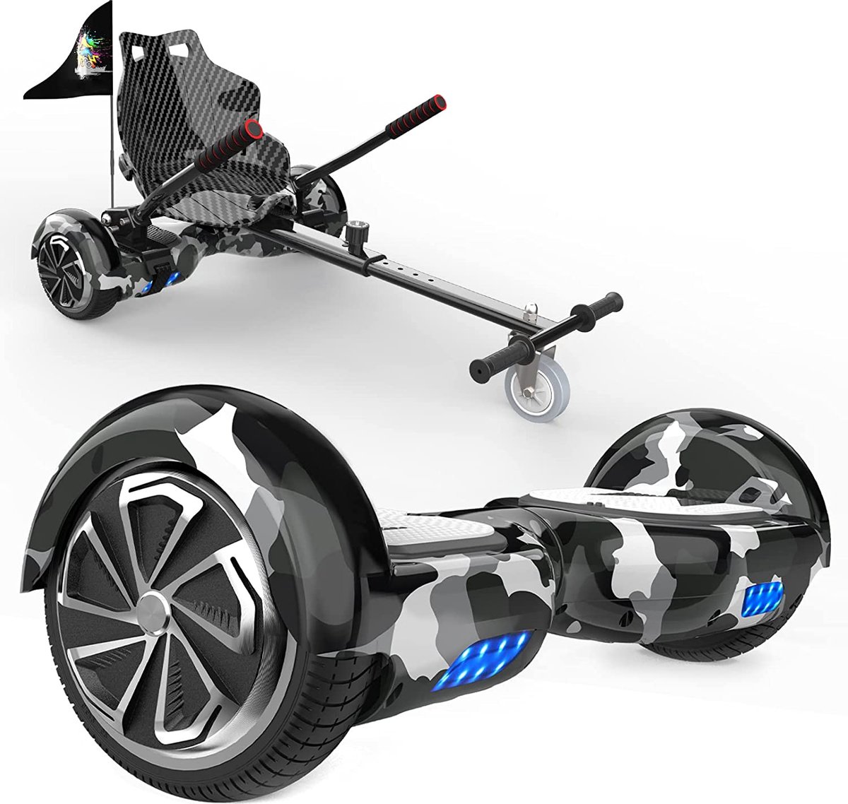 Mega Motion Hoverboard Met Hoverkart - Oxboard - 15 km/h - Bluetooth ...