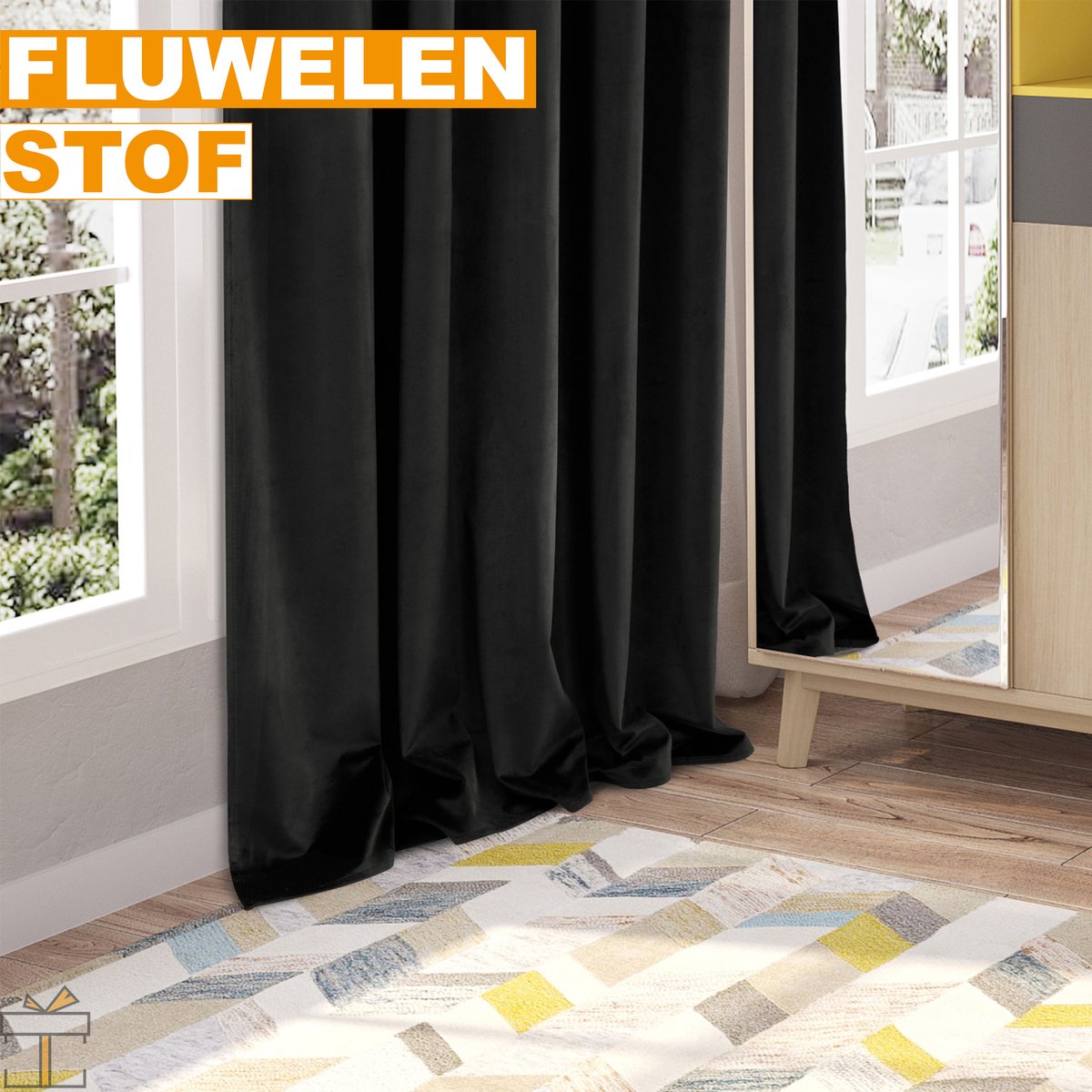 Happyment® Gordijnen Set van 2 - Verduisterend - met Plooiband ...