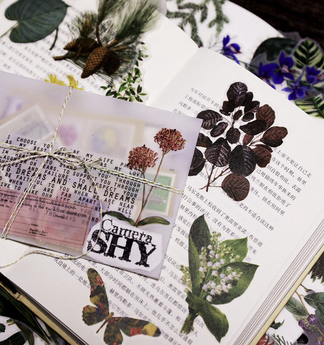 50 Botanical Vellum Stickers - Botanische Sticker - Bloemen - Planten ...