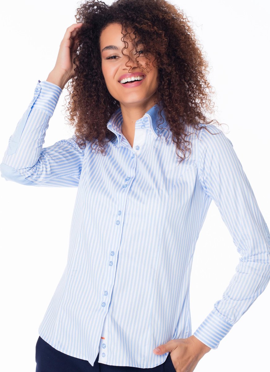 Blouse Dames Blauw/wit Streep | bol.com