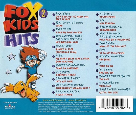 Fox Kids Hits 2, Various | CD (album) | Muziek | bol