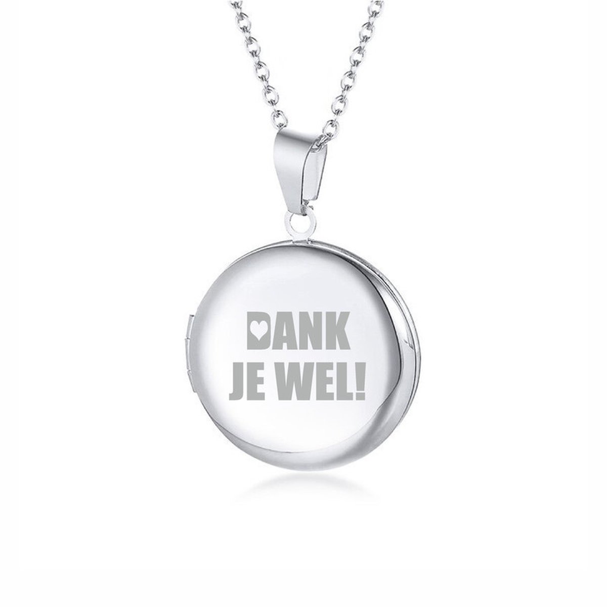 Fotohanger Met Ketting En Gravering - Rond - Dank Je Wel | bol.com
