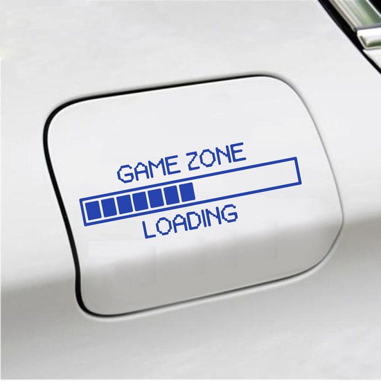 Bumpersticker - Game Zone Loading - 6 X 17,5 - Blauw | bol