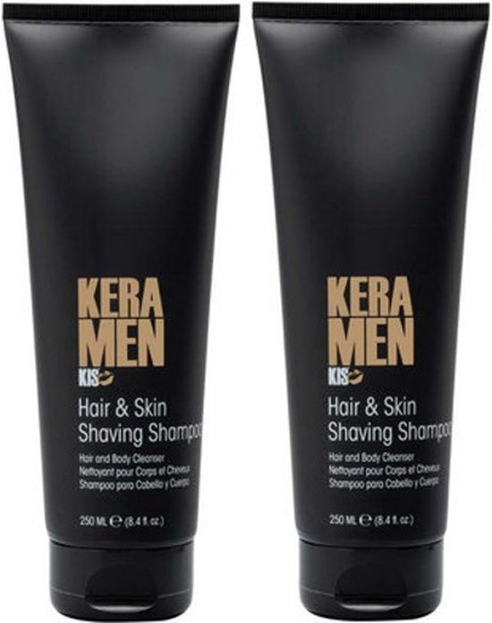 KIS - KeraMen - Hair & Skin Shaving Shampoo - 2x250 ml | bol