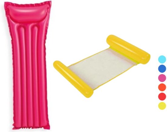 Intex 183 x 69 cm + WaterHangmat Drijfstoel 108 x 73 cm LoungeStoel ...