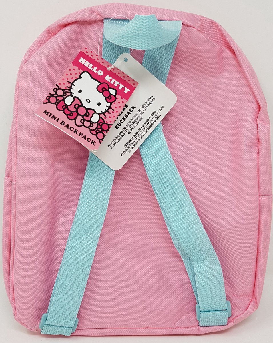 HELLO KITTY - RUGTAS - RUGZAK - MEISJES - BLAUW/ROZE - SCHOOLTAS | bol.com