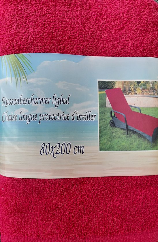 Handdoek voor ligbed 80x200 cm fuchsia / roze - strandlaken voor ...